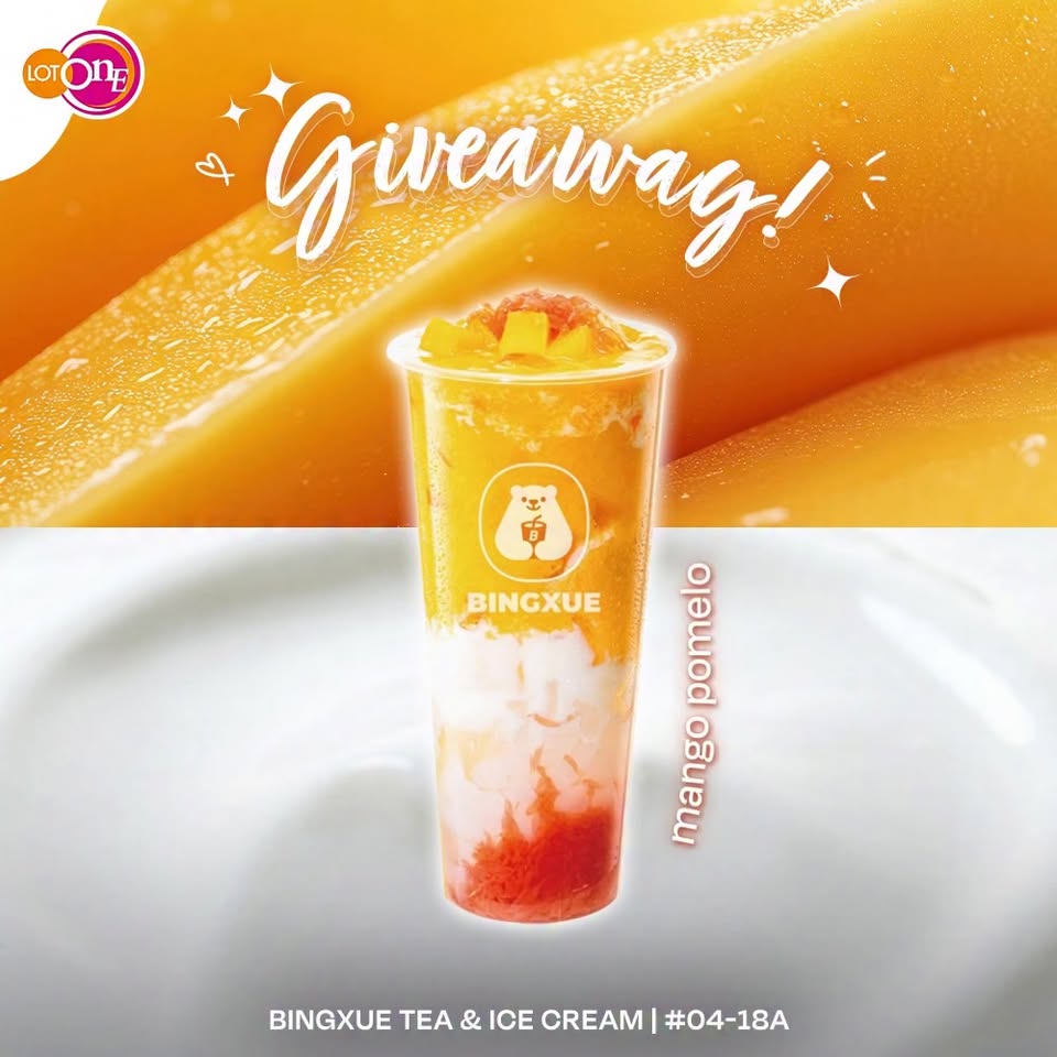 BingXue Tea & Ice Cream Giveaway at Lot One: Win Free Drinks | Lot One ...